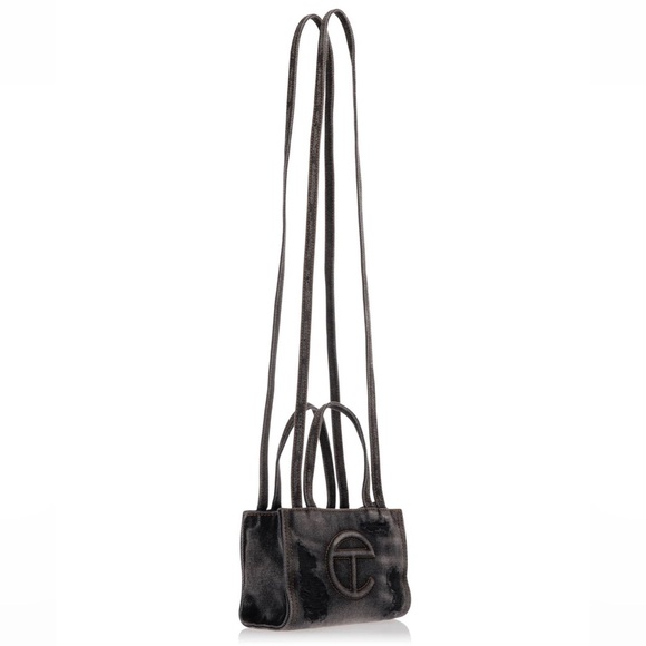 Telfar | Bags | Small Telfar Denim Shopper Distressed Black | Poshmark